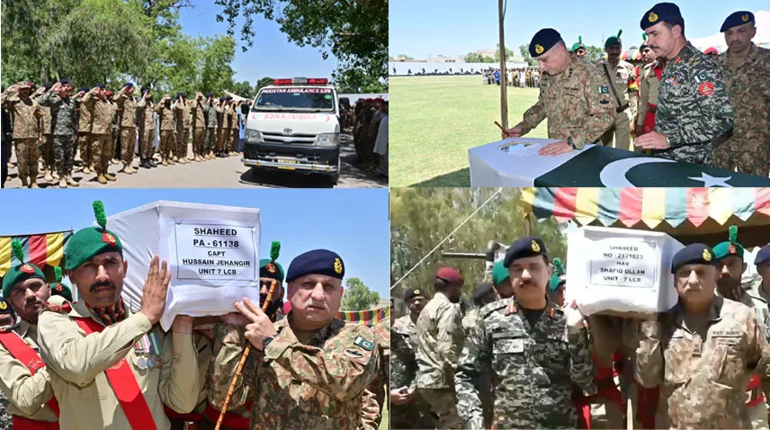 Funeral prayer of martyred soldiers offered in Peshawar - NEWS.net.pk