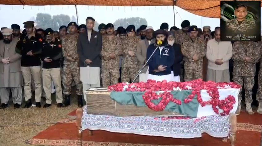 Maj. Muhammad Awais shaheed laid to rest in Shakargarh – NEWS.net.pk