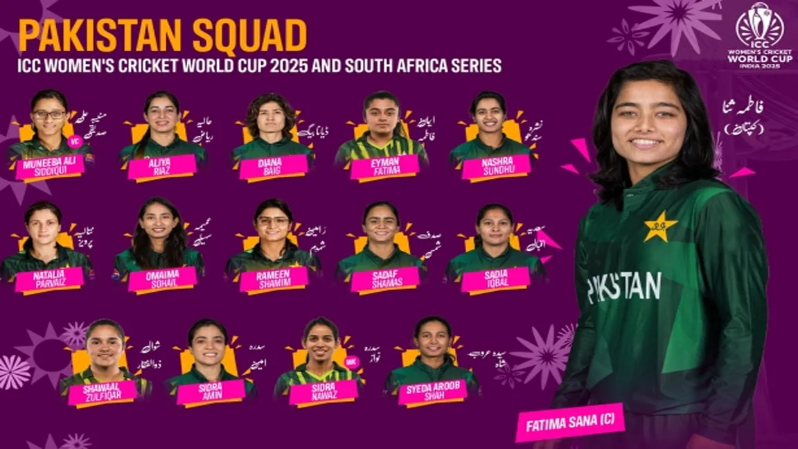 PCB announces squad for Women’s Cricket World Cup 2025 – NEWS.net.pk